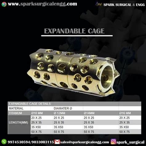 Expandable Cage At ₹ 7000piece Spine Implants In Vadodara Id