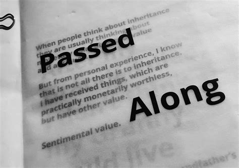 Passed Along Sheffield Hallam University