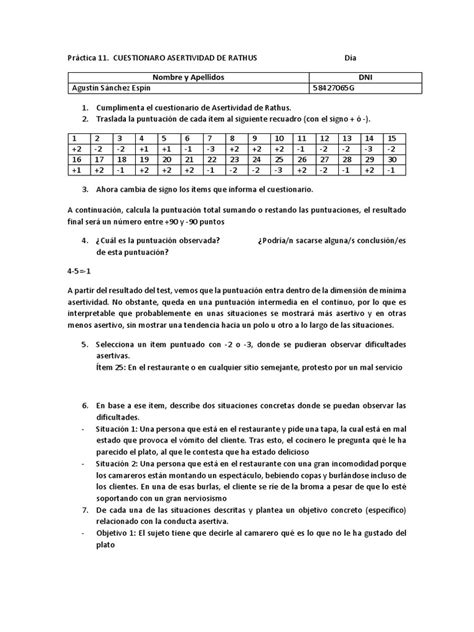 T7 Cuestionario Asertividad Rathus Pdf
