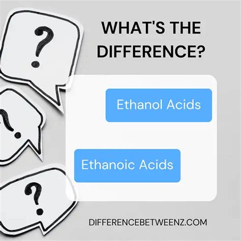 Difference Between Ethanol And Ethanoic Acids Difference Betweenz