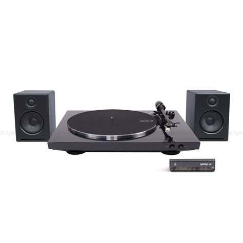 Denon Dp F Audioengine A Turntable Package Ttl Setup Turntable Black Speakers