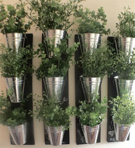 Vertical Indoor Wall Planter With Galvanized Steel Pots The Green Head