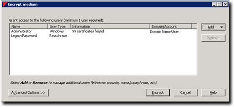 about encrypting devices