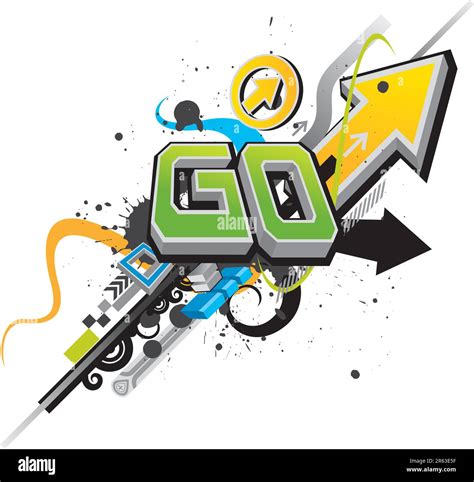 Funky Go Arrow Stock Vector Image And Art Alamy