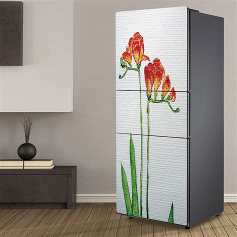 Flowers Refridge Stickers Refrigerator Wallpaper Self Adhesive Door