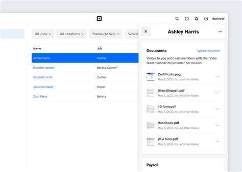 Manage Team Member Documents Square Support Centre Australia
