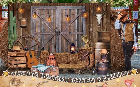 Western Cowboy Backdrop Cowboy Party Decorations Large