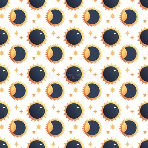 Eclipse Seamless Pattern Stock Illustrations 1148 Eclipse Seamless