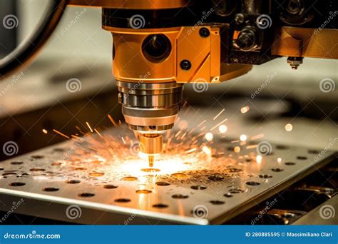 Cnc Machine Being Operated By A Robotic Arm Highlighting The Advanced