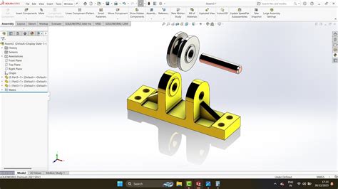 Tutorial Assembly Bracket Teknik And Animasi Di Solidworks 4k 60 Fps