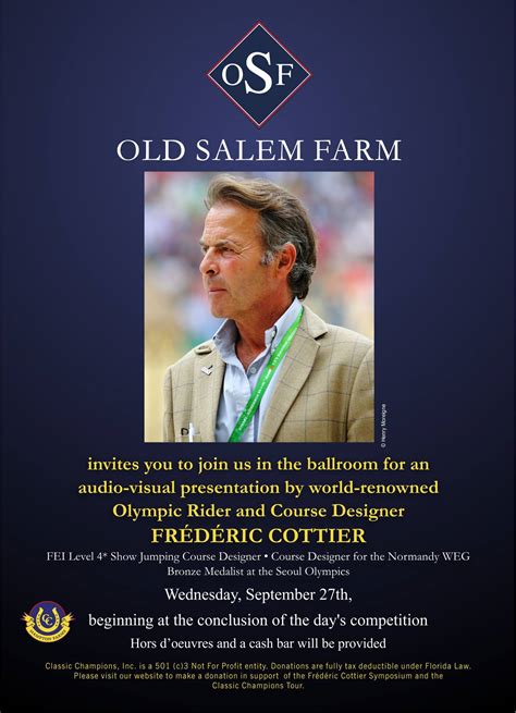 Old Salem Farm Meet Frédéric Cottier Course Designer