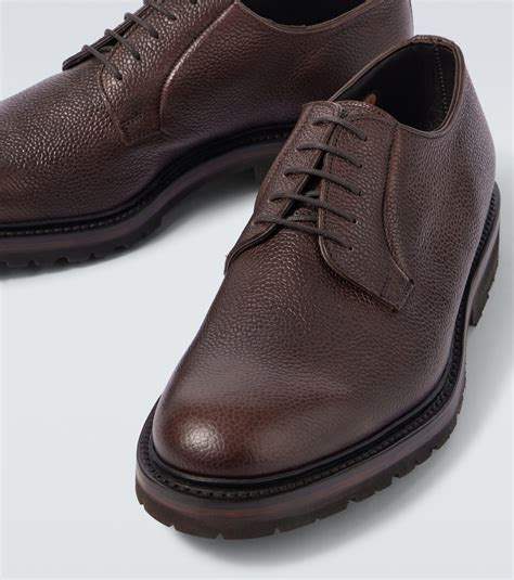브라운 Archie 레더 더비 슈즈 George Cleverley Mytheresa