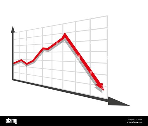 Graph With Decrease Report Diagram With Recession And Bankruptcy Progress Business And Finance