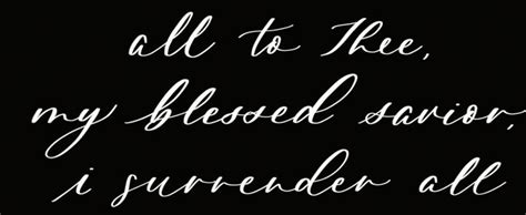 I Surrender All Hymn Lyrics Wall Art Print Christian T Song