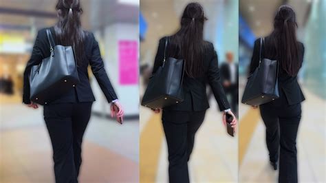 歩行記録 リクルートスーツ女子の豊満な尻肉に迫る 名 尻枕