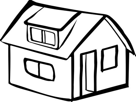Free House Outline Clipart Black And White Download Free House Outline