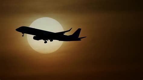 Air Travel Aviation Scene Of Commercial Airplane Landing At Airport