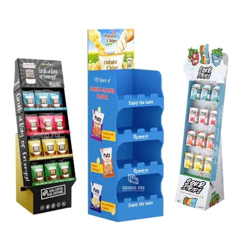 Supermarket Foldable Pop Carton Display Stand Custom Retail Portable