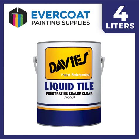 Davies Liquid Tile 100 Acrylic Solvent Based Sealer 4l Wall Coating For Concrete Surface