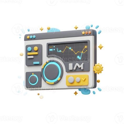 Abstract Dashboard Interface With Glowing Line Graph And Colorful