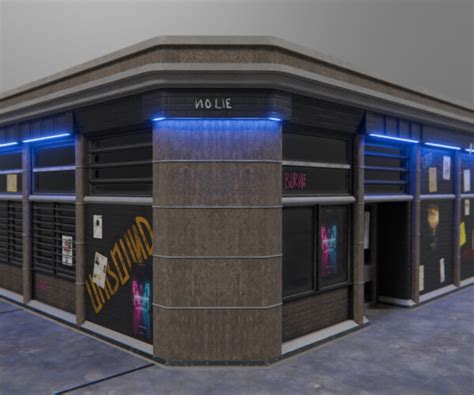 Artstation Modular Shopfront Kit Vol3 Game Assets