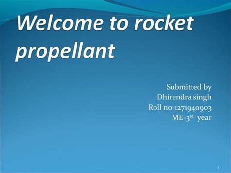 Solid Rocket Propellant Pptx Chemistry Science