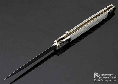 Ken Steigerwalt Custom Knife Dagger Damascus Blade Fluted Double