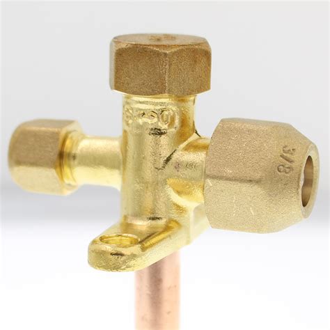 Split Flow Valve Brass 1 4 Shut Off Valve 3 8 Tubing Air Conditioner Split Valve And Service