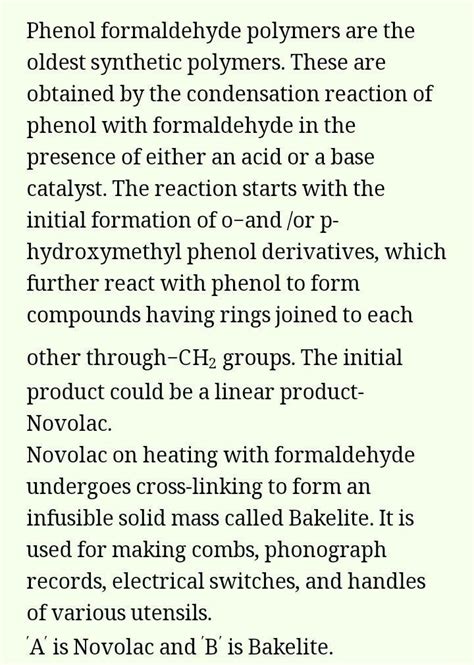 Name The Polymerization Product Formed By The Condensation Reaction