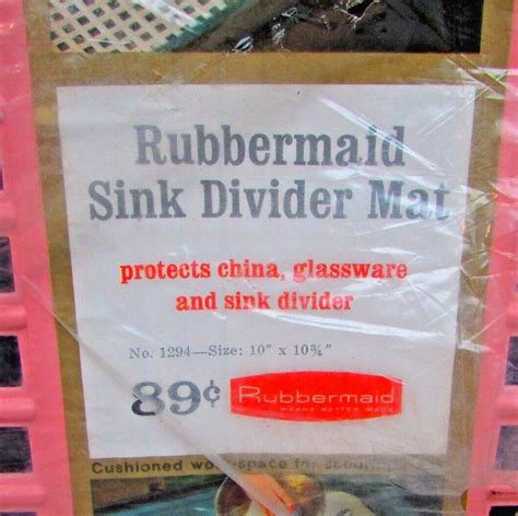 Rare Vintage Rubbermaid Sink Divider Mat No1294 Pink 10 X 10 34 Nos