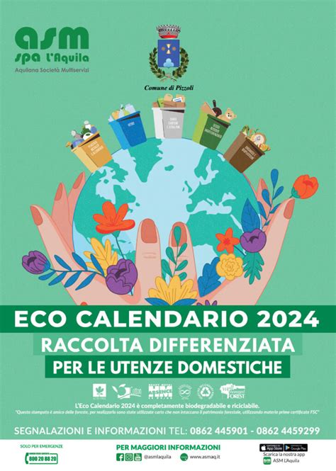 Ecocalendario Raccolta Differenziata Di Pizzoli Asm Spa Laquila