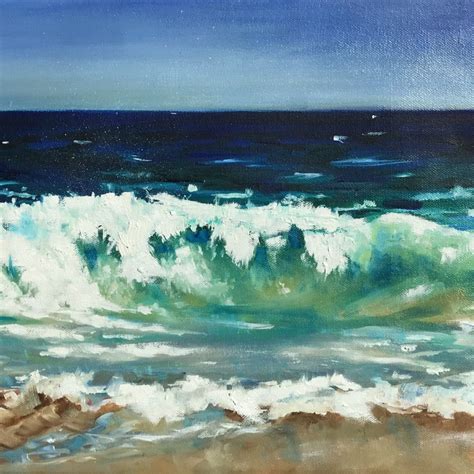 Mal Anleitung Strandwelle” Von Sonja Neumann Wasserfall Malerei Wellen Malen Acrylmalerei