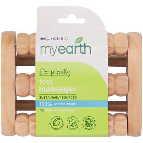 Myearth Wooden Foot Massager Clicks