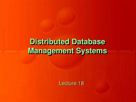 Ppt Distributed Database Management Systems Powerpoint Presentation