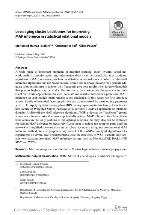 leveraging cluster backbones for improving map inference in statistical