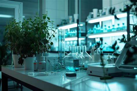 premium photo genetic modification technology in a scifi lab ai generated
