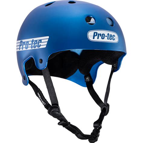 Protec Classic Old School Matte Metallic Blue Helmet Stuppdd