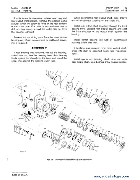John Deere 644 B Loader Tm1095 Technical Manual Pdf