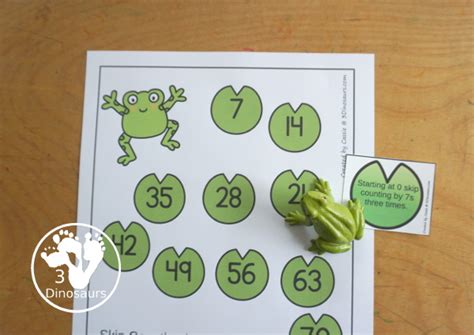Frog Skip Counting Set Skip Counting 2 To 12 3 Dinosaurs