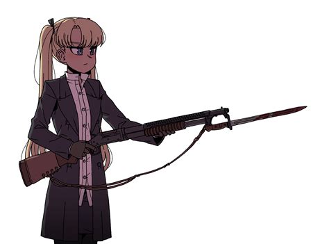 Karepack Triela Gunslinger Girl Commentary Highres 1girl Bayonet