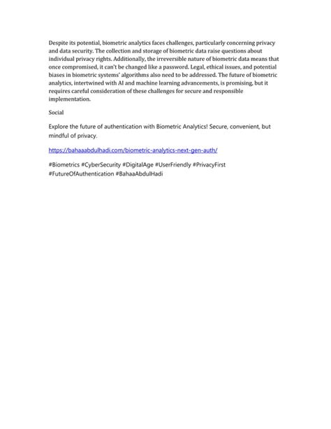 Biometric Analytics Next Gen Authentication Pdf