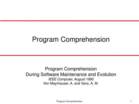 Ppt Program Comprehension Powerpoint Presentation Free Download Id