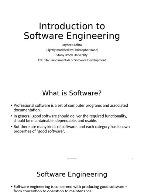 Cse316 L01 Introtosoftwareeng V1 Pdf