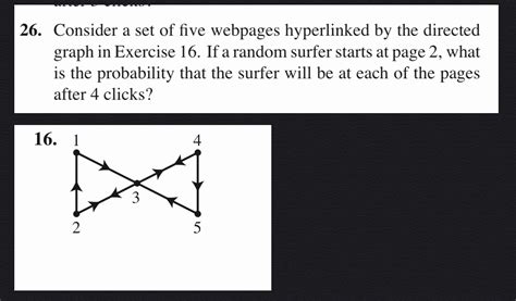 26 consider a set of five webpages hyperlinked by
