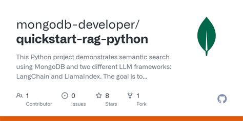 Github Mongodb Developerquickstart Rag Python This Python Project
