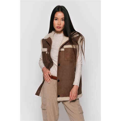 Brown Vests Coats Luxury Fur Collection Coveti