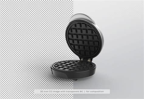 Premium Psd Waffle Maker In 3d Rendering Isolated