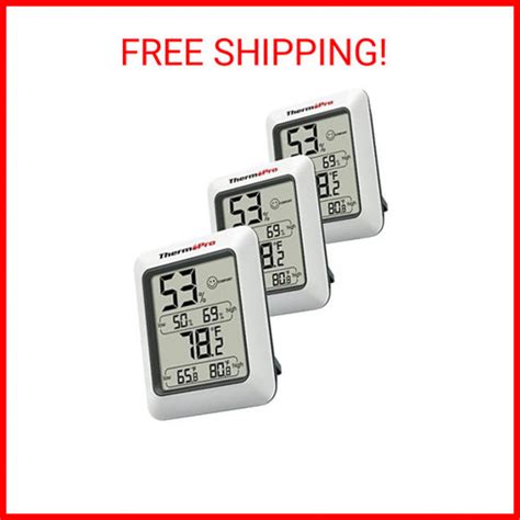 Thermopro Tp50 3 Pieces Digital Hygrometer Indoor Thermometer Room