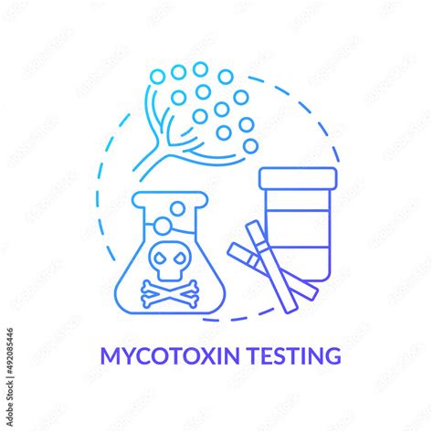 Mycotoxin Testing Blue Gradient Concept Icon Nutritional Testing Abstract Idea Thin Line