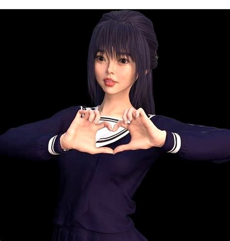 School Girl Japanese 3 3d Model